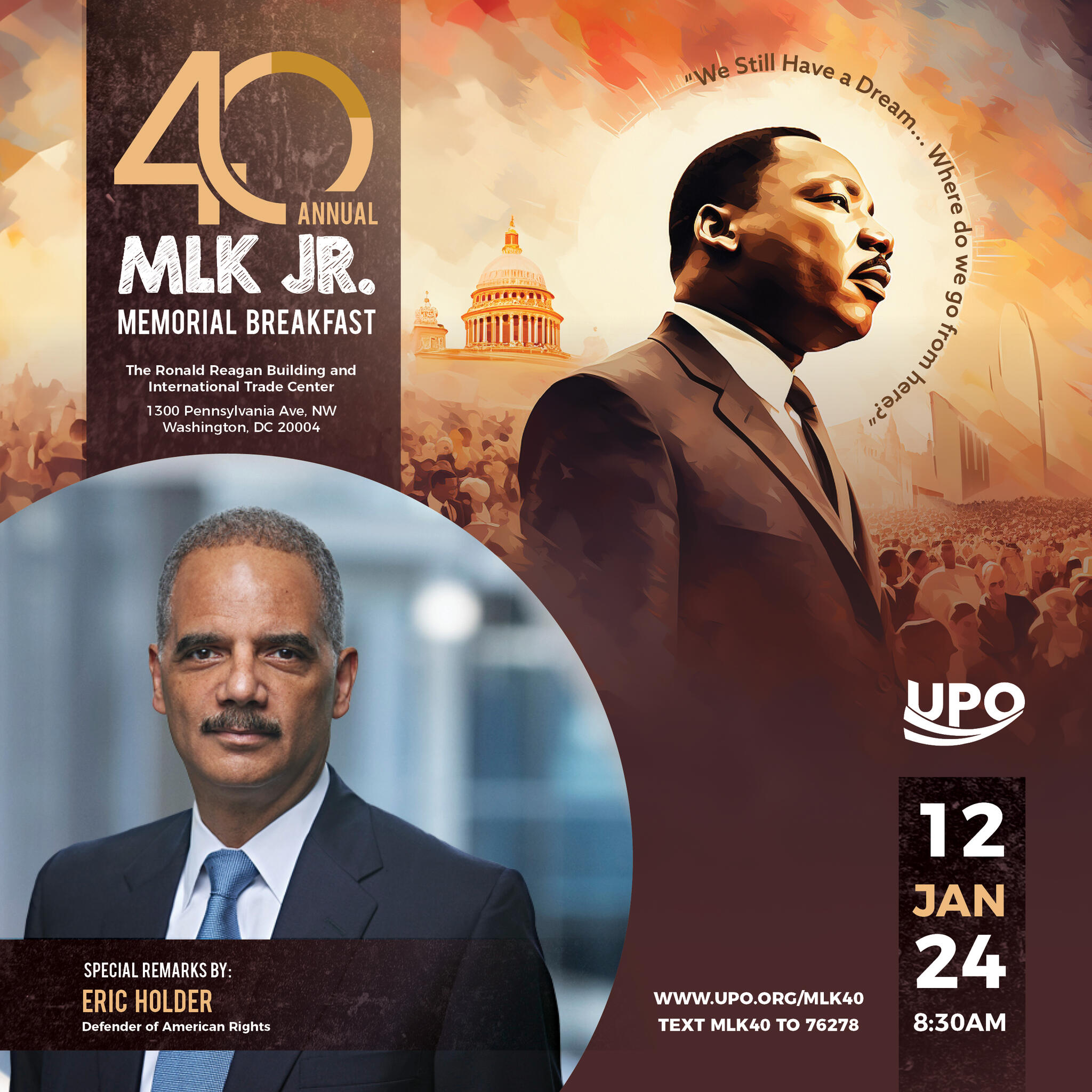 Eric Holder joins UPO to Celebrate Martin Luther King’s Legacy (United ...