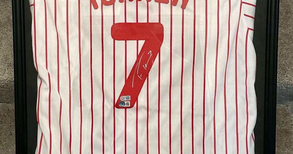 Autographed Trea Turner Phillies Jersey With Certificate ...