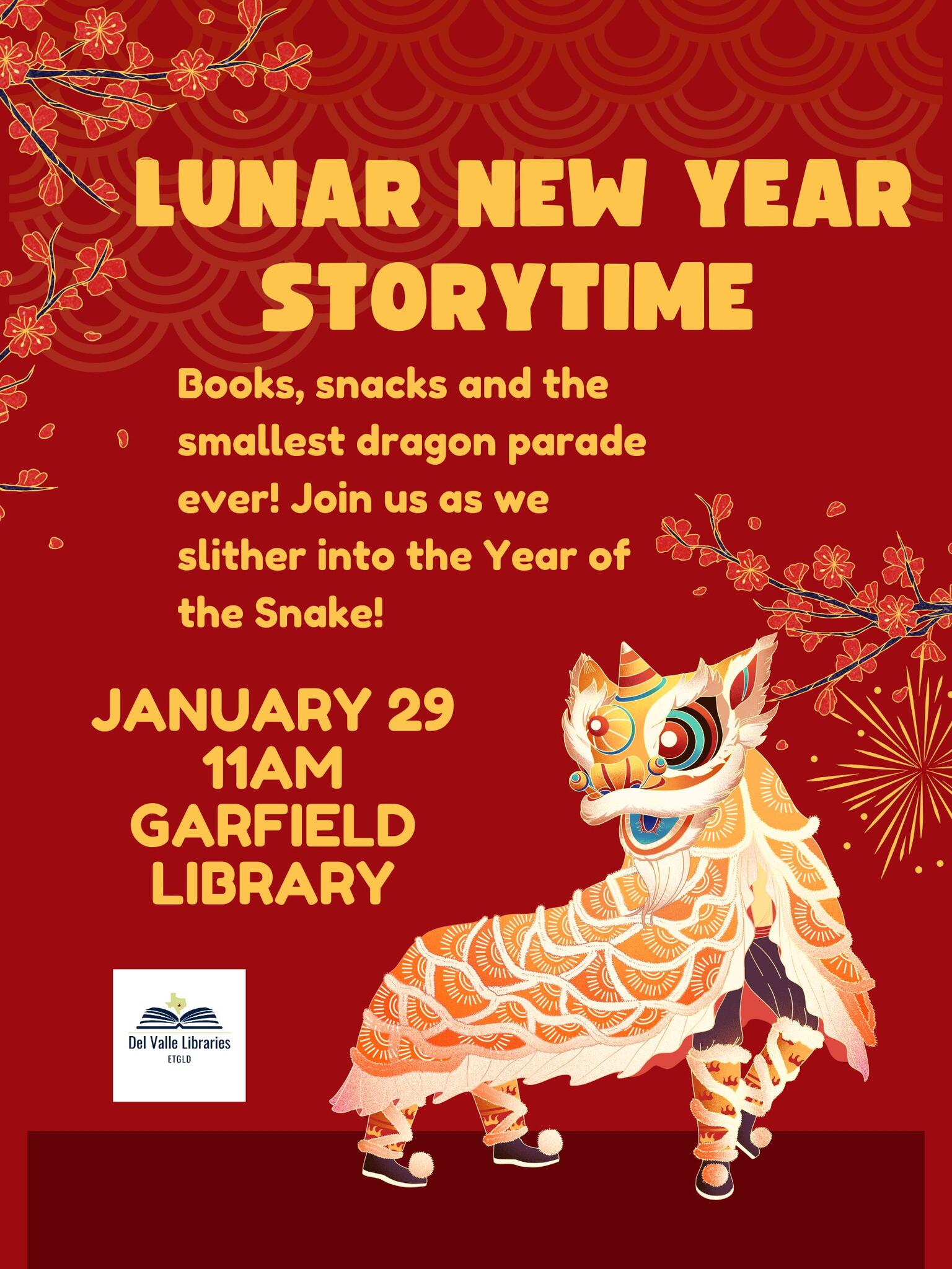 Special story time at Garfield library Weds 1/29! (Del Valle Libraries ...