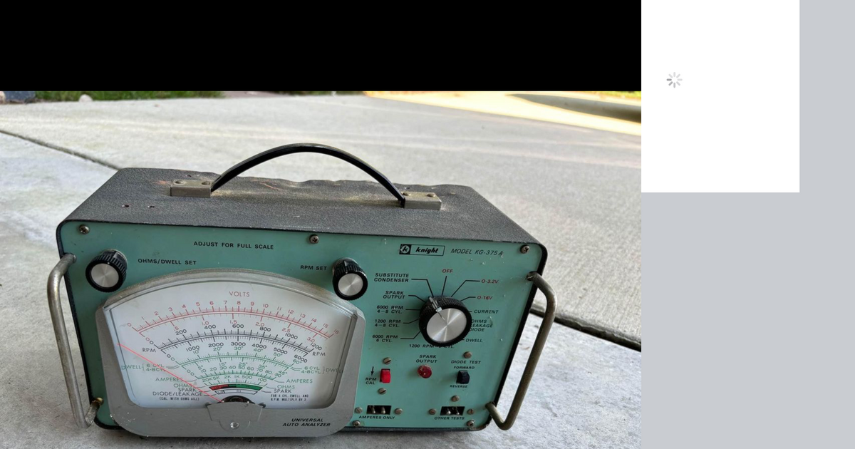 Free Vintage Knight Model KG-375A Universal Auto Engine Analyzer Gutted ...