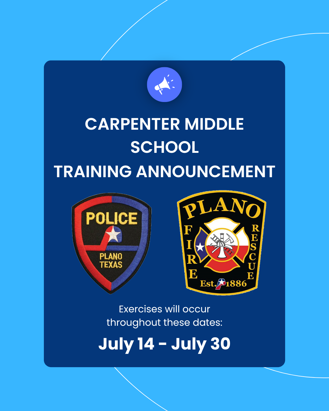 🚨 Joint Public Safety Training Notice 🚨 (Plano Police Department ...