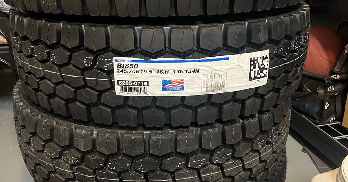 4x brand new Falken BI-877 245/70R19.5 133/131M G 14 Ply Drive ...