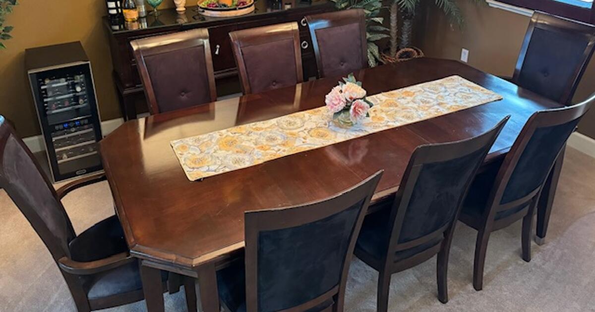 Dark Cherry dining table for 6-8pp for $225 in Discovery Bay, CA | For ...