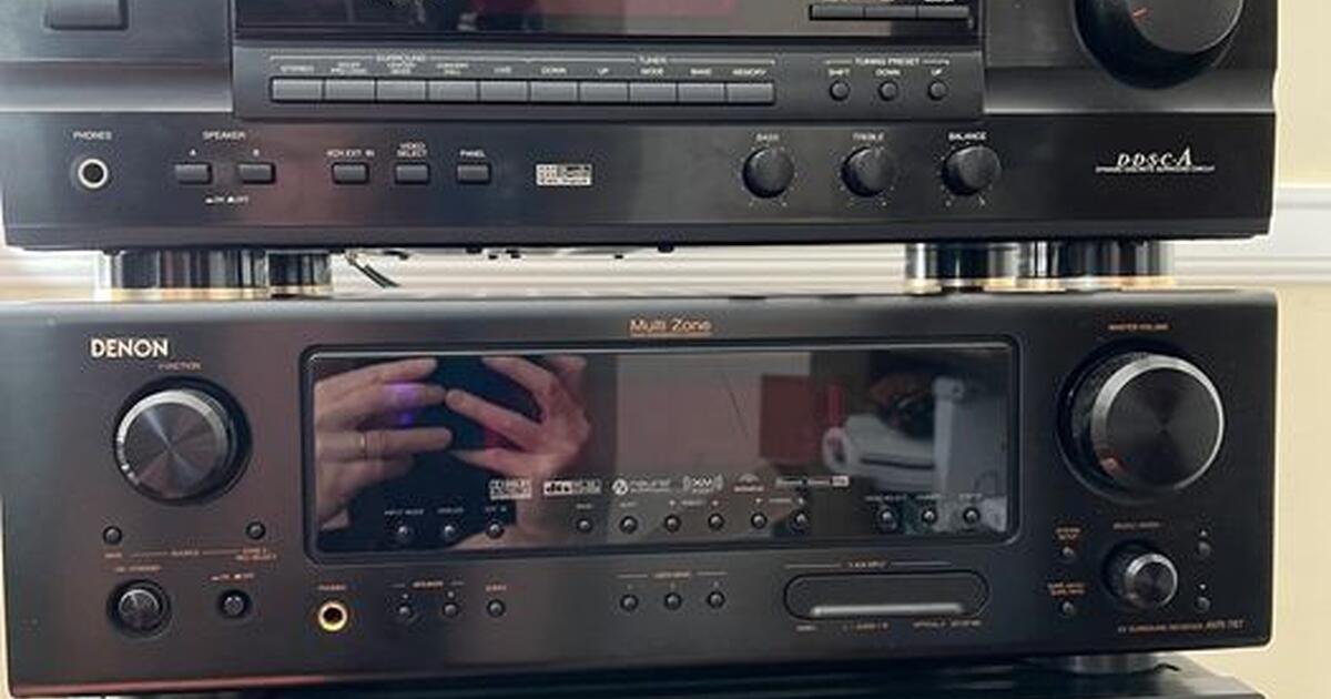 Denon AVR-1100 receiver, AVR-787 receiver, and DCM-200 CD player for ...