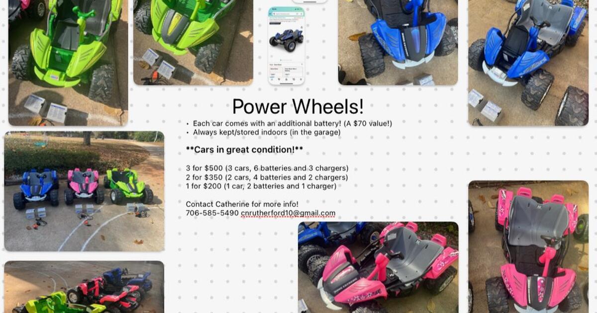 1 Pink Power Wheels Car for $200 in Newnan, GA | For Sale & Free — Nextdoor