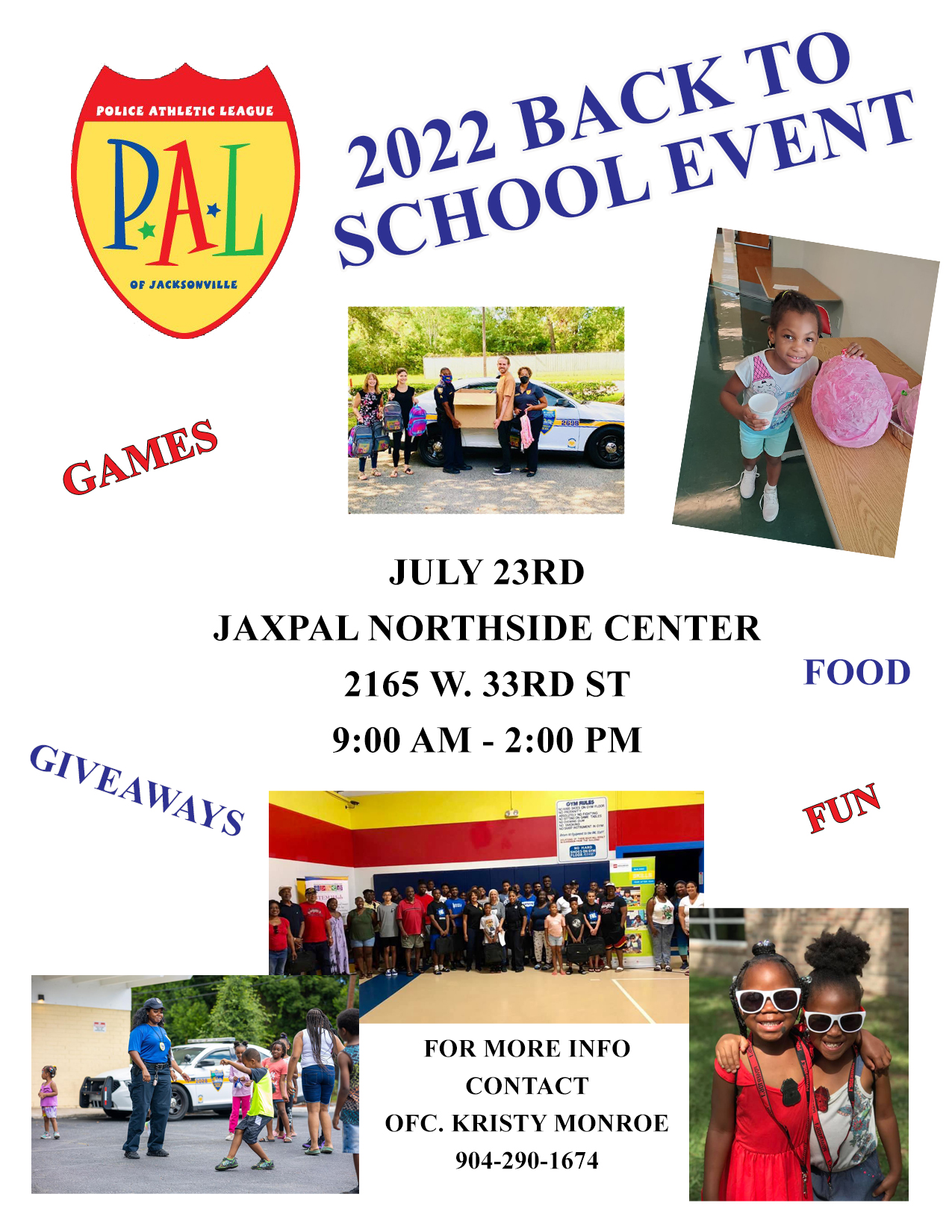 Join us for the JaxPAL 2022 Back to School Event (Jacksonville Sheriff ...