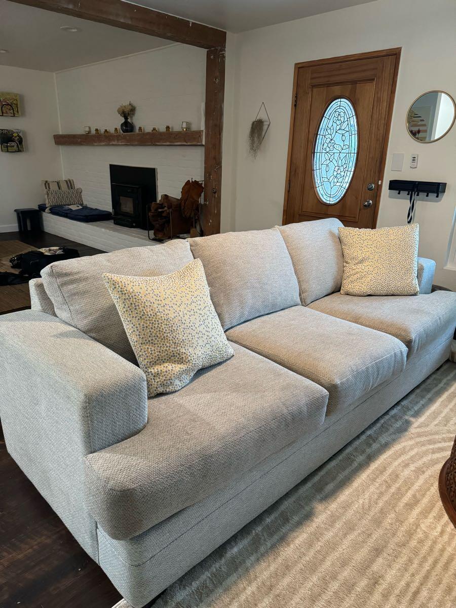 Grey 3-cushion sofa, Michael Nicholas Designs for $300 in Solana Beach ...