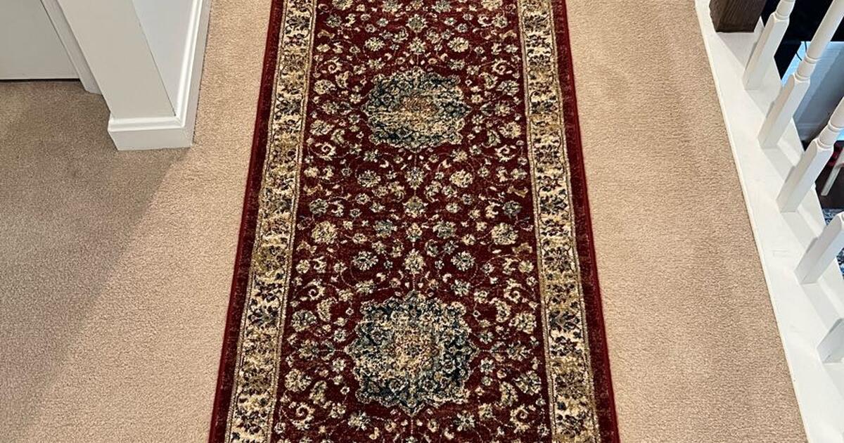Red Patterned Runner Rug for $15 in Vienna, VA | For Sale & Free — Nextdoor