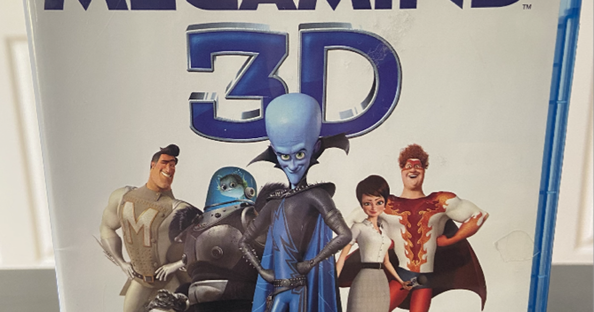 Megamind Blue Ray DreamWorks 3D Movie Disc with Case for $10 in Short ...