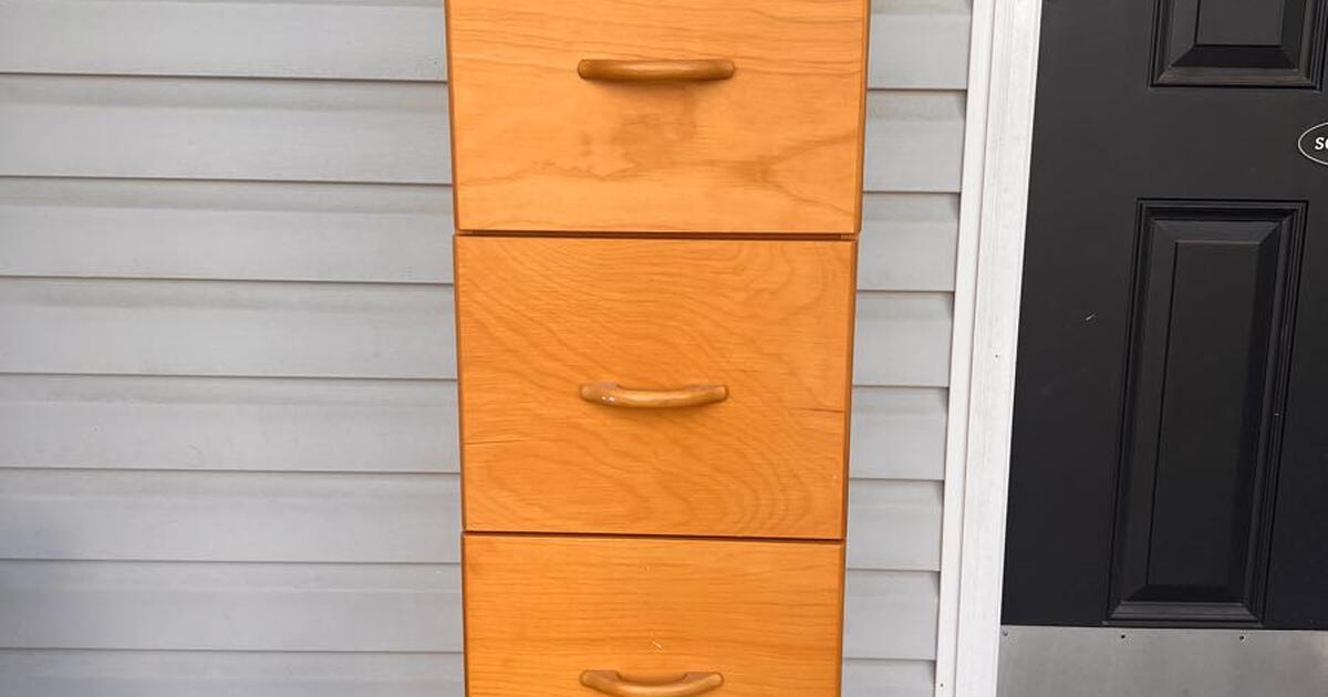 4-Drawer Wooden Filing Cabinet for Free in Apex, NC | For Sale & Free ...