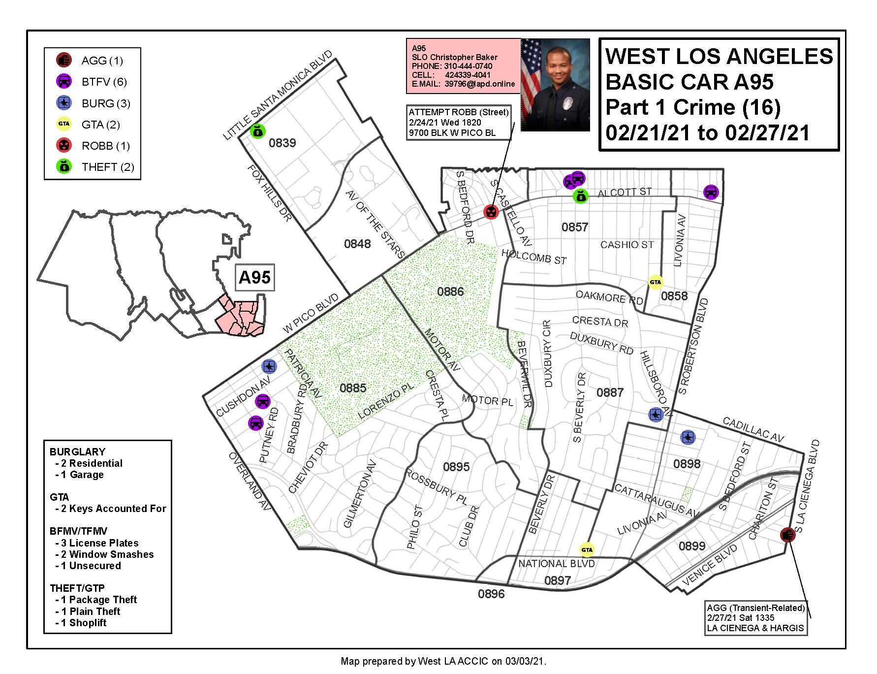 West LA's Weekly Crime Maps - 02/21/21 to 02/27/21 (Los Angeles Police ...