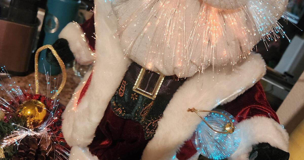 Fiber Optic Santa Decoration, Plus Other Christmas Decorations for $20 ...