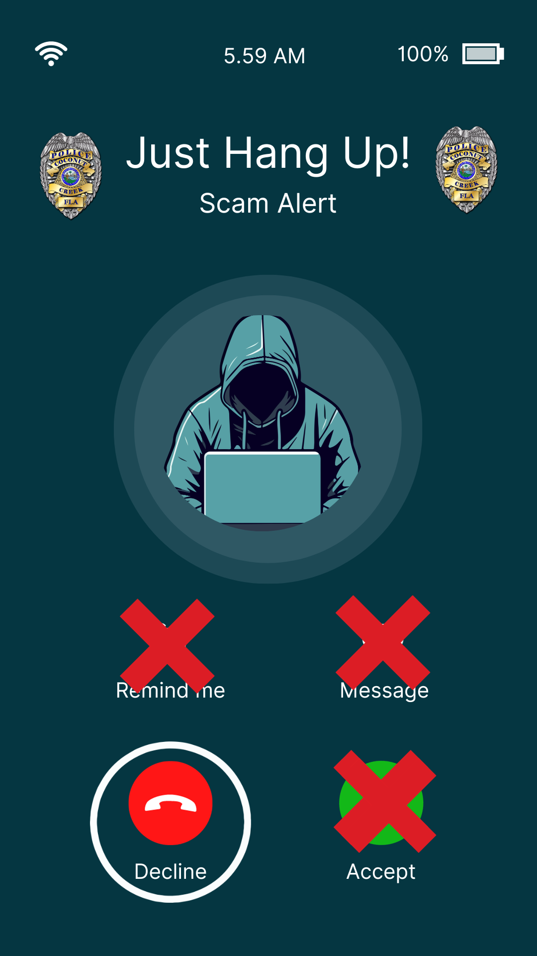 Remembering that the scammers can clone phone numbers is the basis for ...