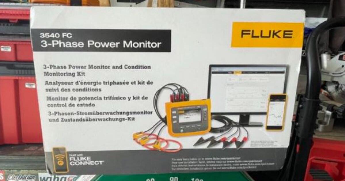 New FLUKE-3540 FC KIT Three-Phase Power Monitor & Condition kit for ...