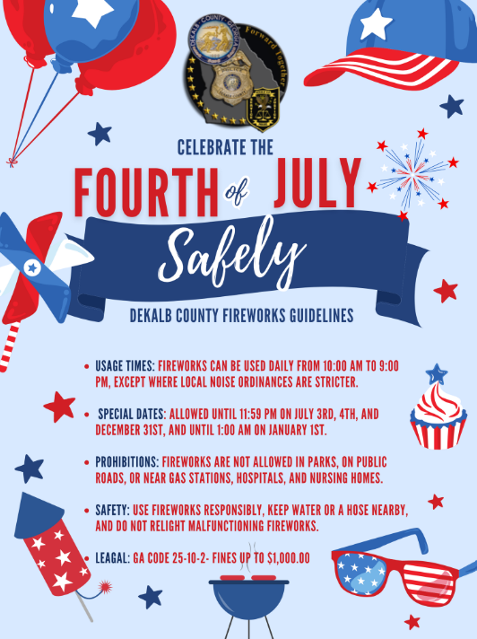 🎆Fourth Of July Safety Tips: Fireworks🎆 (DeKalb County Police ...
