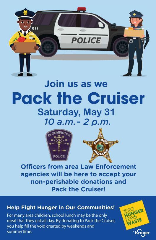 This Saturday is the annual 'Pack the Cruiser' event at Kroger stores ...