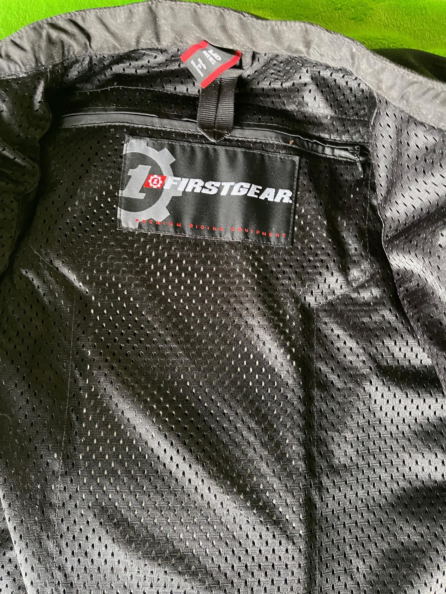 Firstgear Jacket Adult M Black Motorcycle Hypertex Padded Elbows for ...