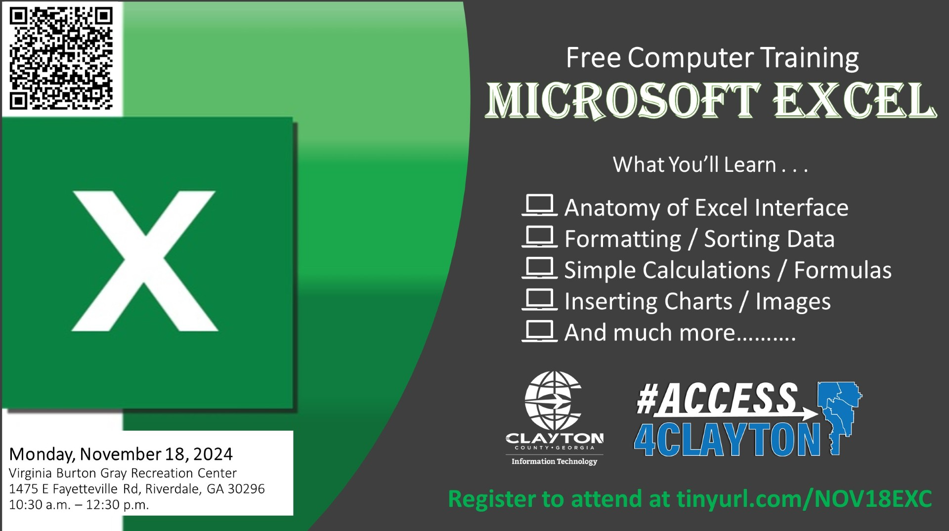 Join The Office of Digital Equity as we cover the basics of Excel ...
