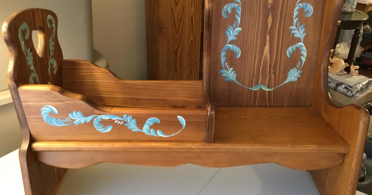 Handcrafted Wooden Doll Cradle With Rocking Chair Combination for $18 ...