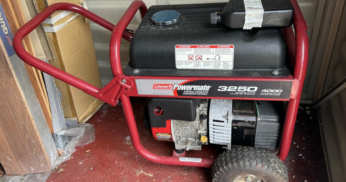 NEW Coleman Powermate 3250w 6hp 120v Electric Generator for $300 in St ...
