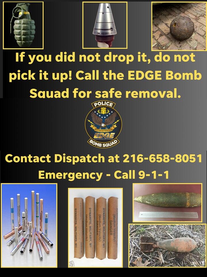 A friendly reminder from EDGE Bomb Squad - never touch explosive ...