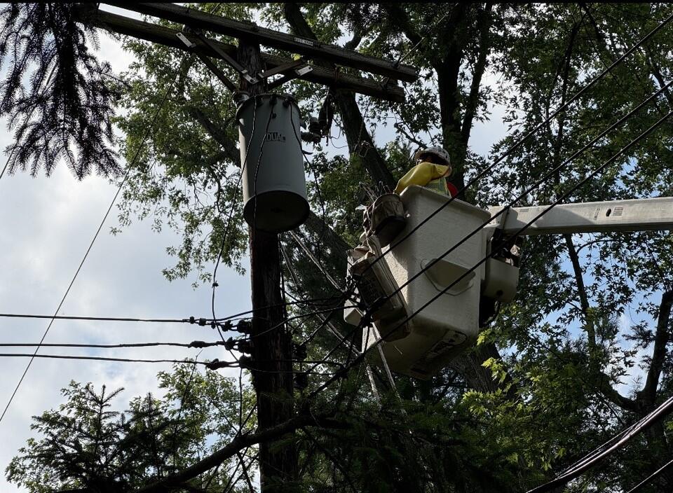 New power poles are being installed today in and around Rochester. (DTE ...