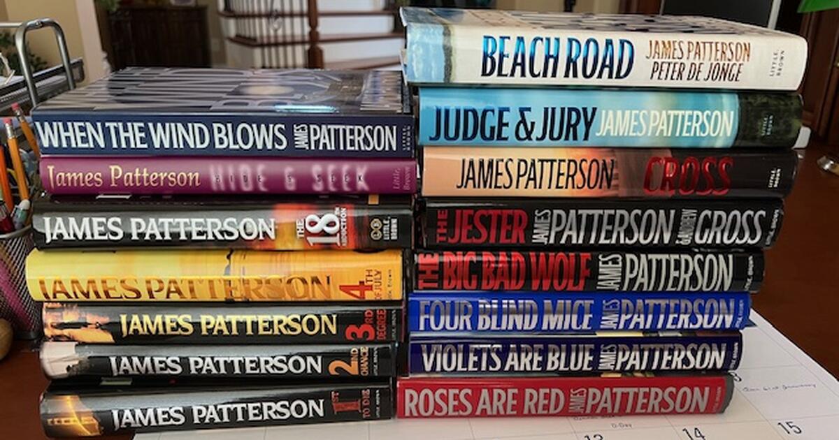 James Patterson Library of 15 Hard Cover books. 2 signed. for $75 in ...