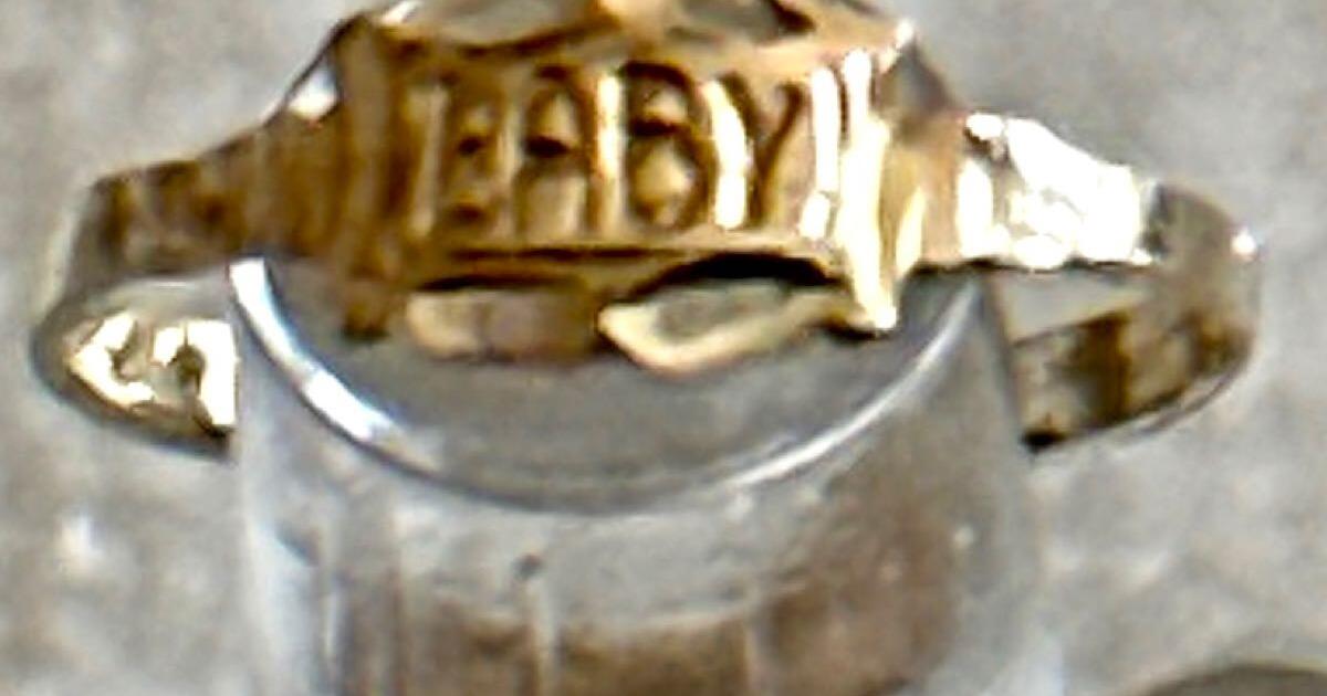 14K Yellow Solid Gold “BABY” First Ring. Diamond Cut Accents! for $95 in Morton Grove, IL | For ...