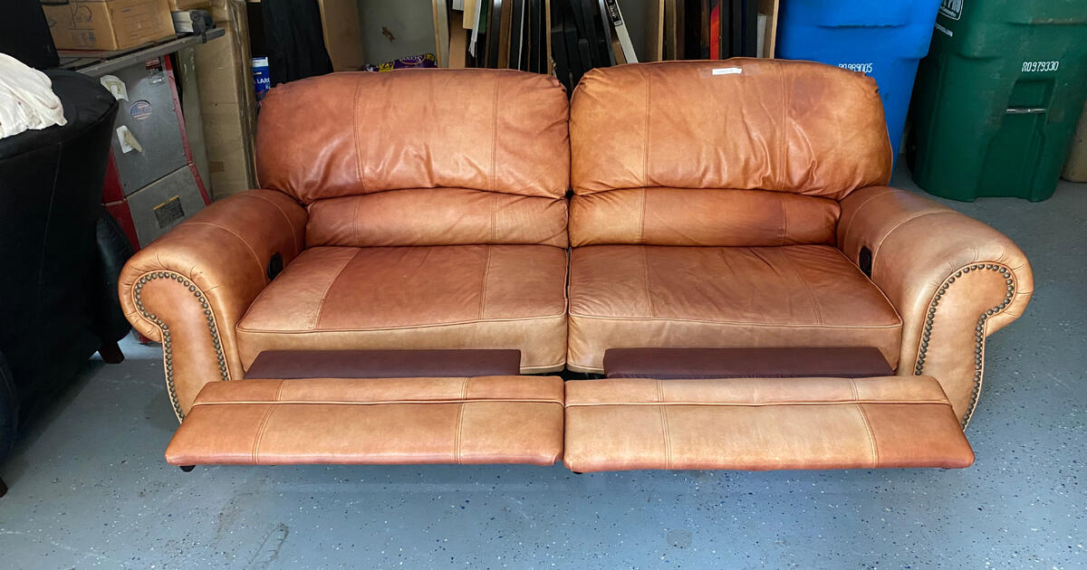 Broyhill - Leather Sofa recliner ( 2 recliners ). for $400 in Asheville ...