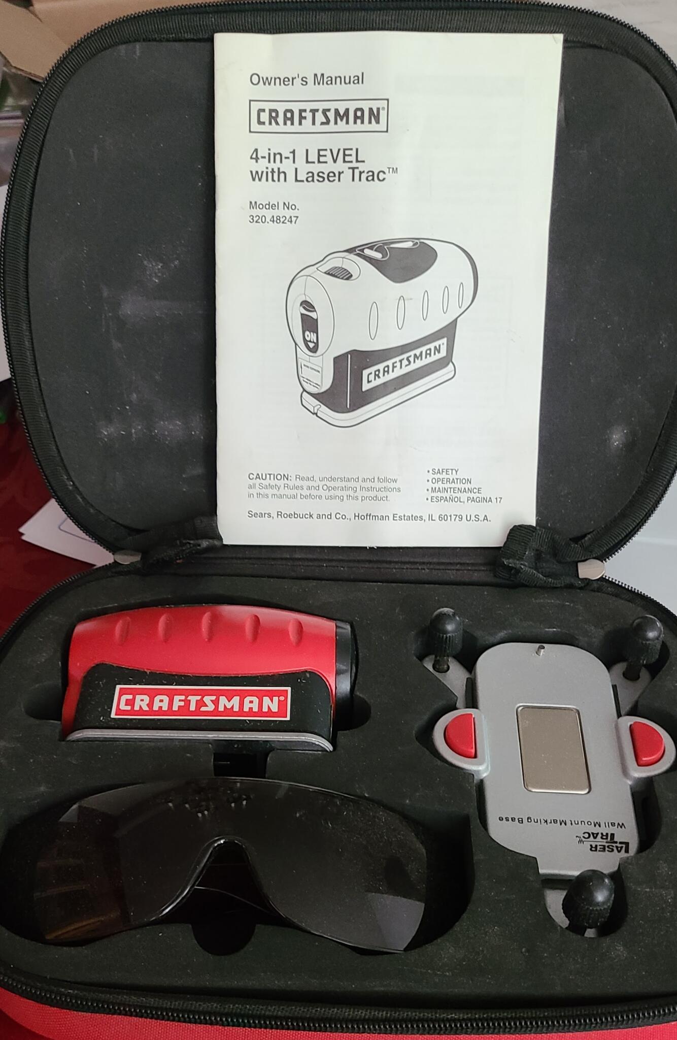 Craftsman Laser Trac Level Manual