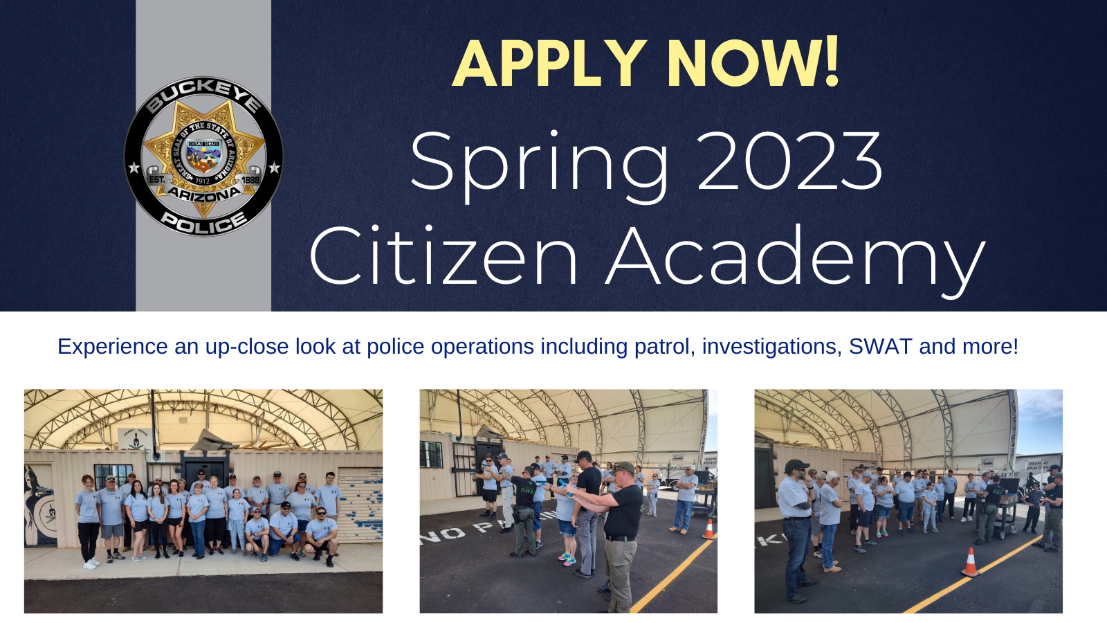 UPDATE: Registration for our 2023 Citizen Academy is now closed as the ...