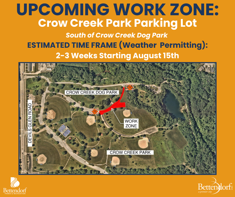 Starting tomorrow, Thursday, August 15th, the Crow Creek Park Parking ...