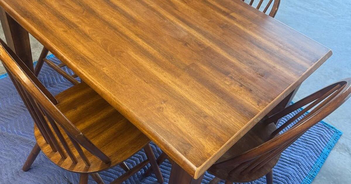 Wooden Dining Table with 4 Chairs for $100 in Murrells Inlet, SC | For ...