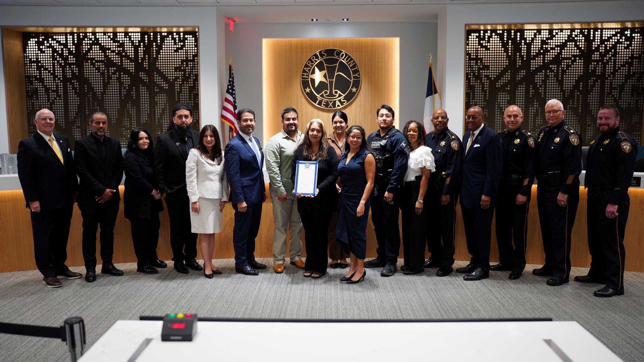 Thank you, Harris County Commissioners Court, for the resolution ...