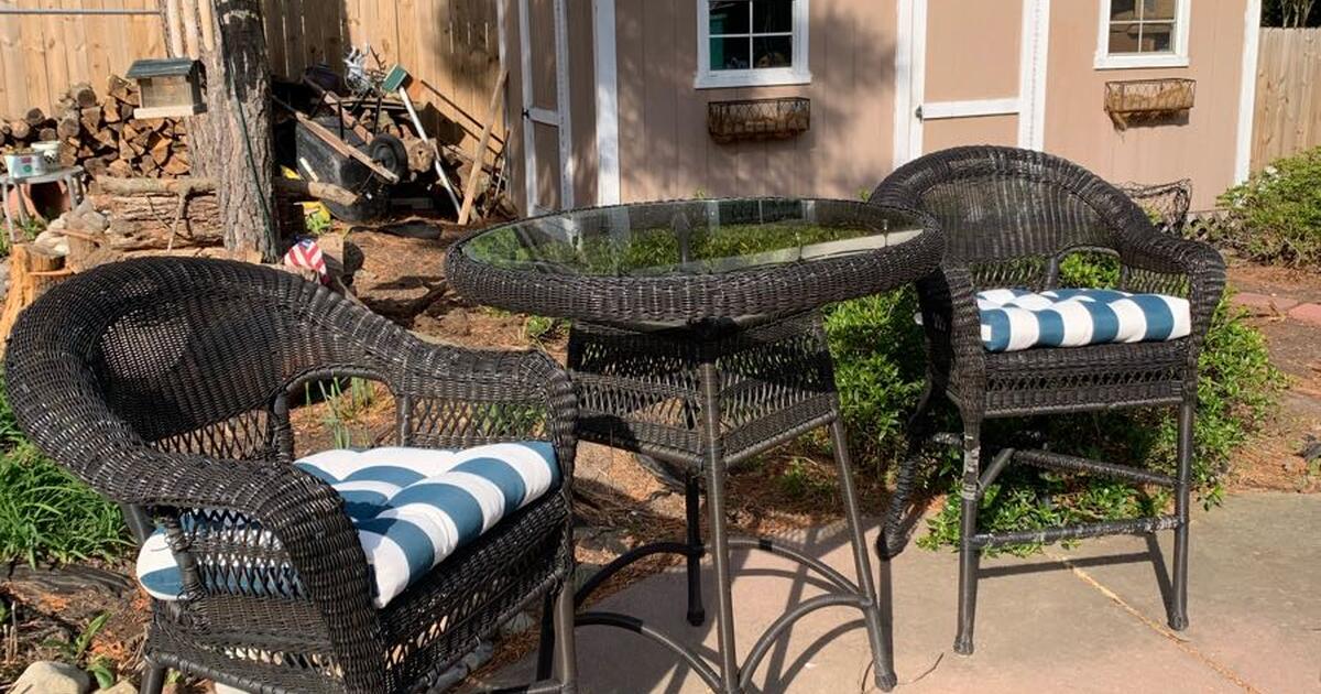 Wicker pub table and chairs for $140 in Virginia Beach, VA | For Sale ...