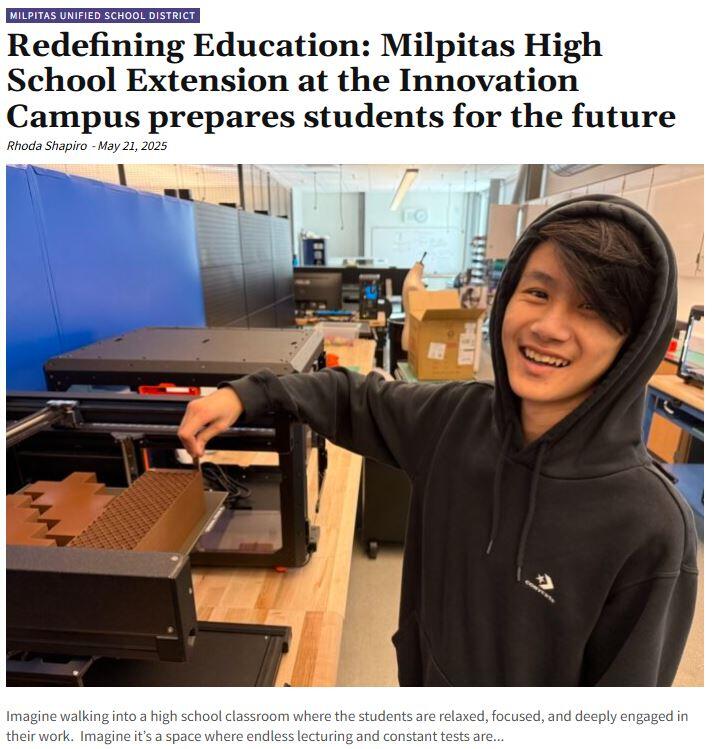 Thank you #MilpitasBeat for featuring our #MHS Extension at the #MUSD ...