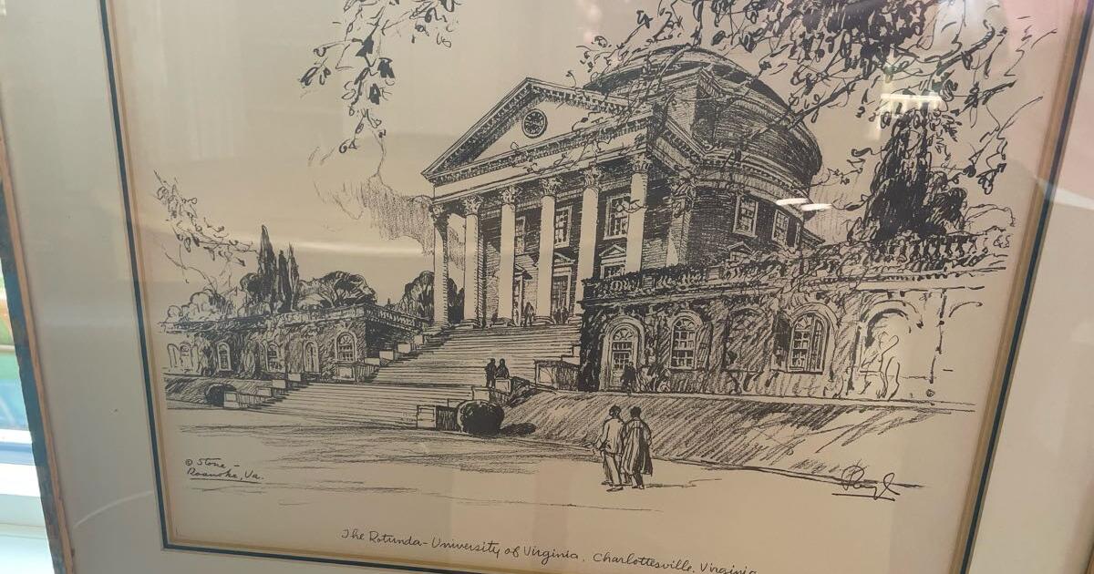 Framed Original University of Virginia Rotunda for $175 in ...