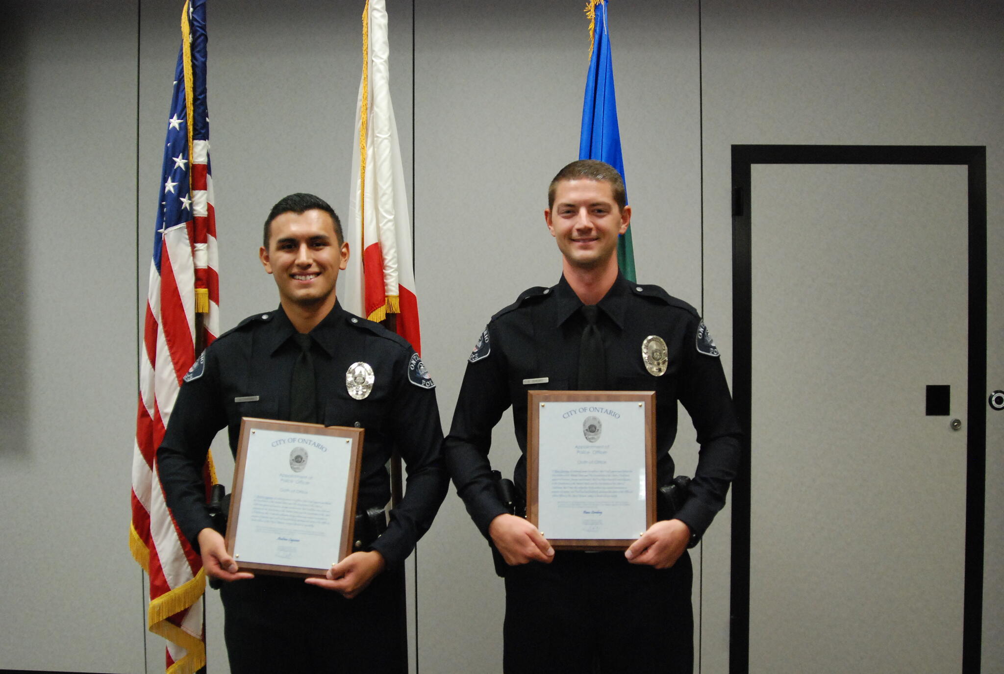 Ontario PD Welcomes Two New Officers (Ontario Police Department ...