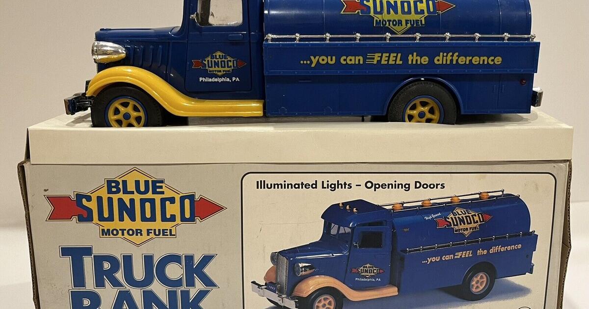 1993 Blue Sunoco Motor Fuel Truck Bank Ltd Edition #1 Working Lights ...