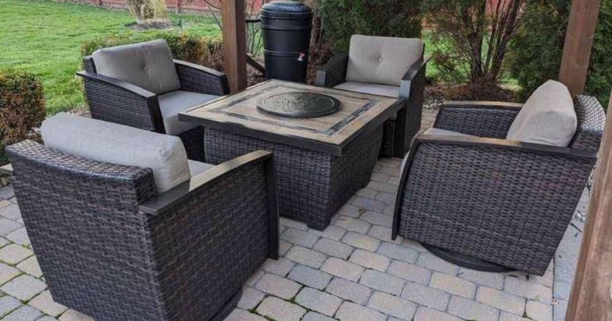 Agio International 5 Piece Woven Fireplace Chat Set for $1800 in ...