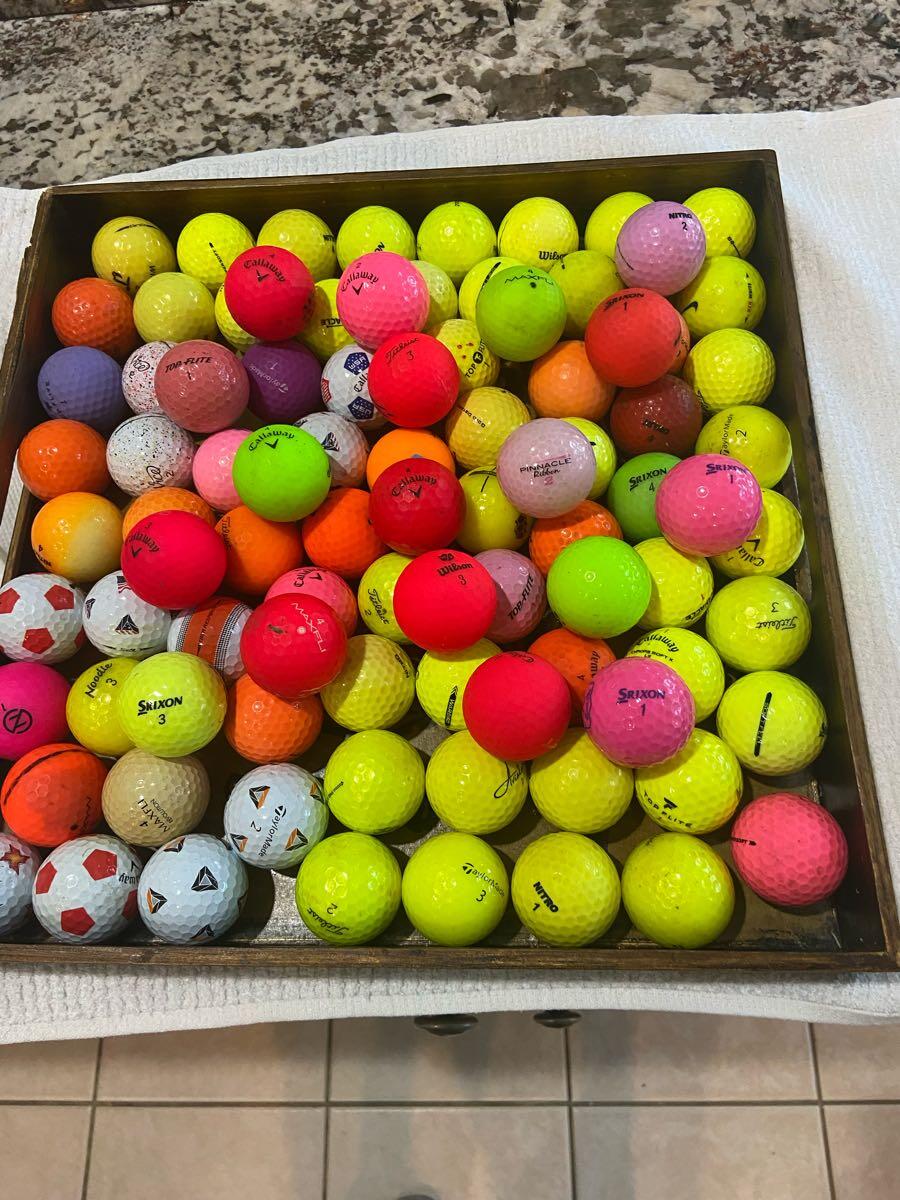 100 BRIGHT COLORED GOLF BALLS for $50 in Bluffton, SC | For Sale & Free ...