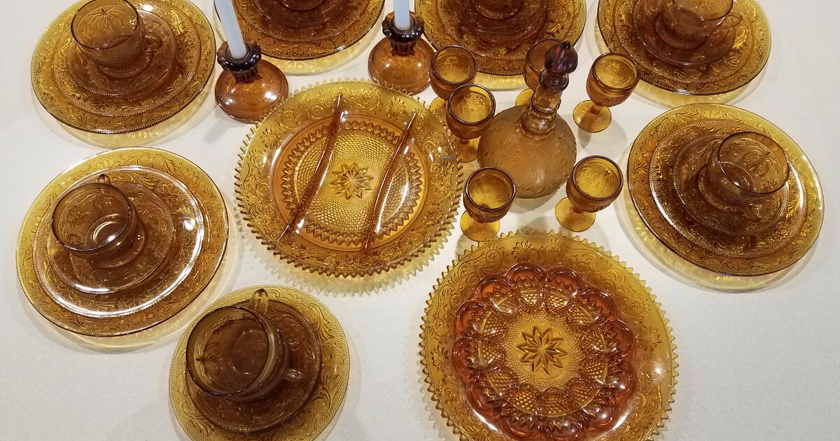 Amber Tiara Glassware for $80 in Lagrange, GA | For Sale & Free — Nextdoor
