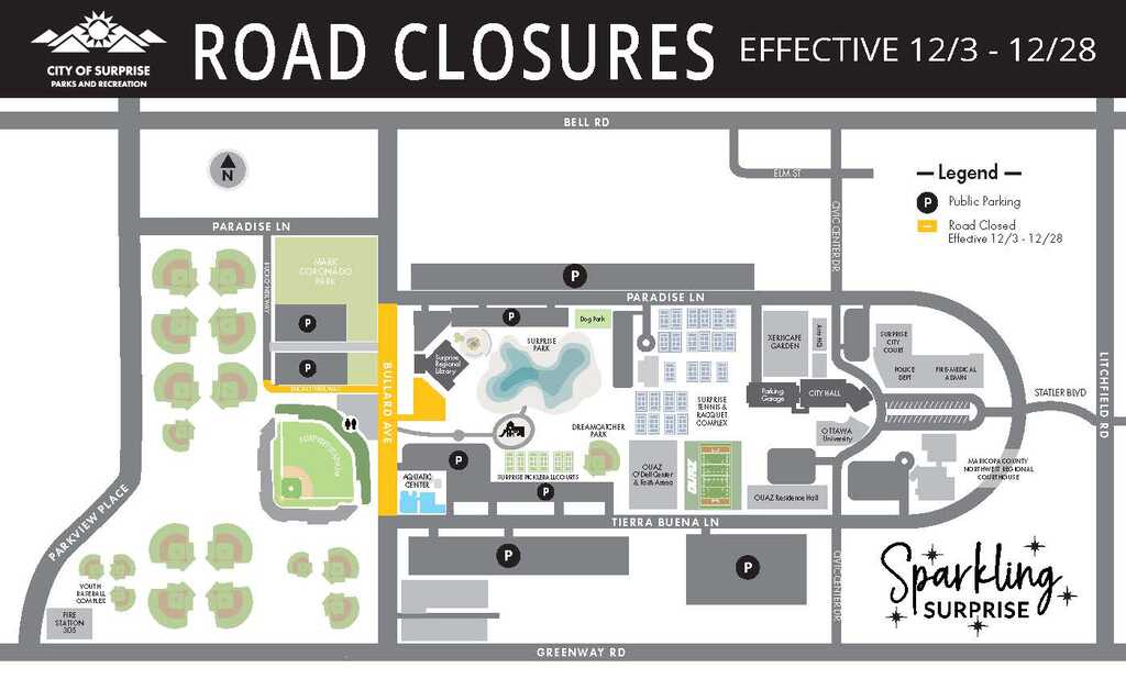 Month-long closure of Bullard Avenue near Surprise Stadium for holiday ...