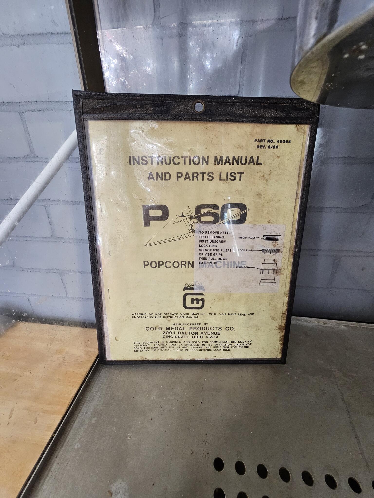 Vintage Gold Medal P60 2086 Theater Popcorn Machine for $400 in Warwick ...