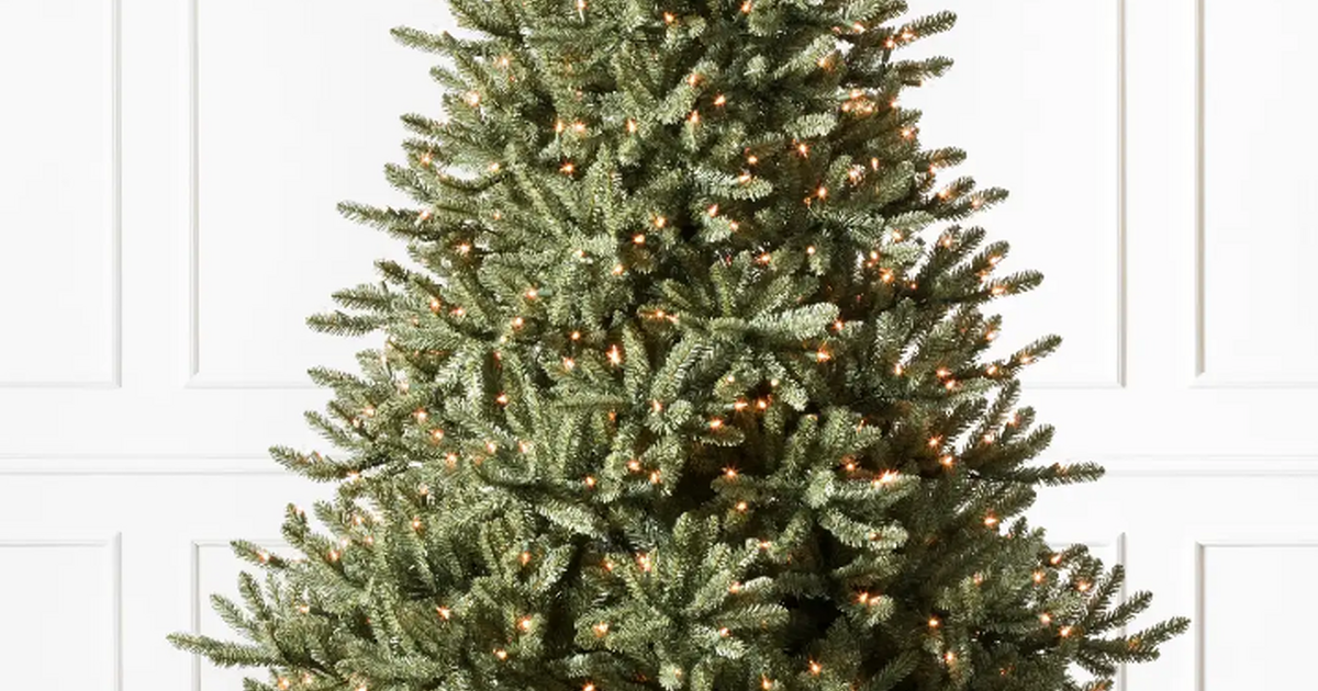 Balsam Hill Classic Blue Spruce, 6.5' tree with candlelight clear LED ...