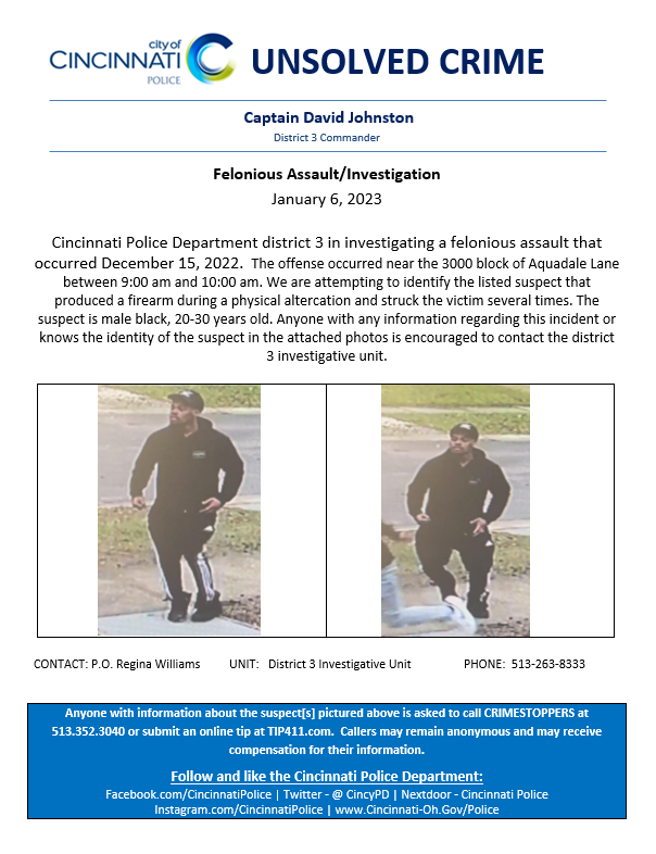 Felonious Assault Investigation (Cincinnati Police Department ...