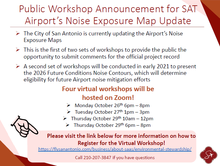 SAT Noise Exposure Map Update (City of San Antonio Mayor and City ...