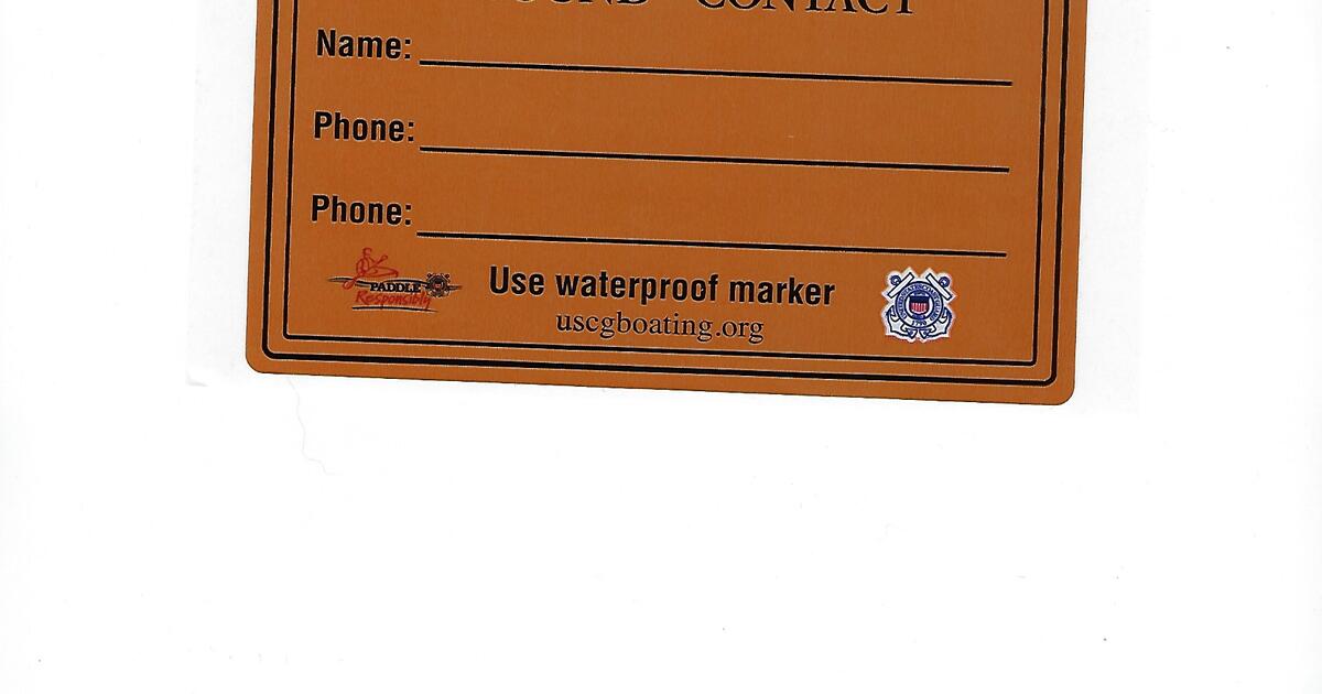 Coast Guard IF FOUND STICKERS for Free in Bainbridge Island, WA | Finds ...