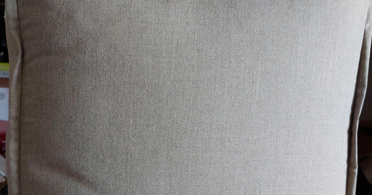 Set of 2 Sunbrella Cast Ash Fabric Outdoor Poufs Brand New for $125 in ...