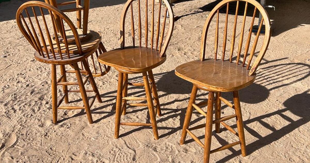 Set of 4 Wooden Bar Stools for $50 in Buckeye, AZ | For Sale & Free ...